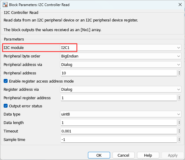 Migrate I2c Block Usage To Stm32 Processor Based Library Block Matlab